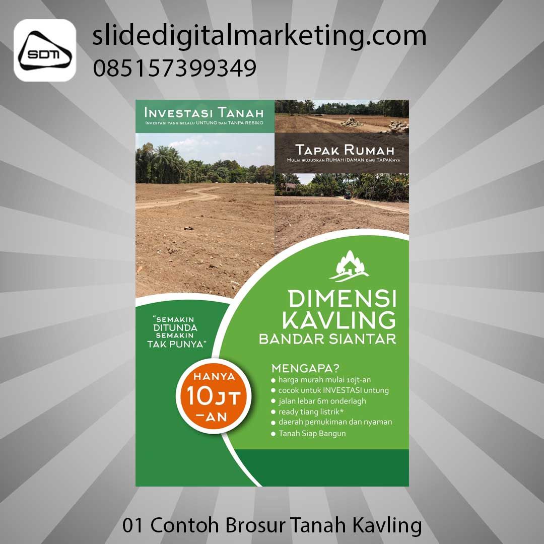 10+ Contoh Brosur Pamflet Leaflet Poster Produk Tanah Kavling